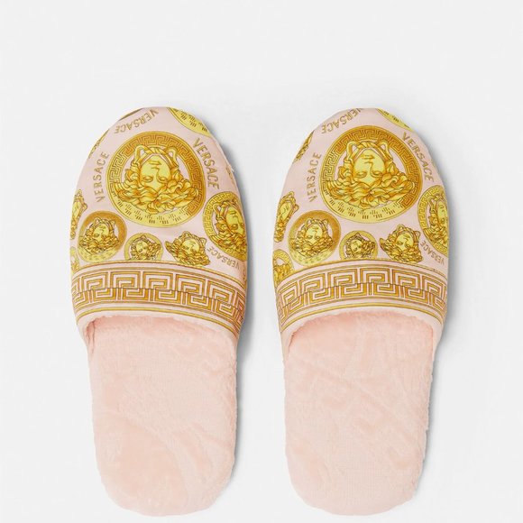 Versace | Shoes | Versace Medusa Amplified Slippers Rosa Oro Italy ...